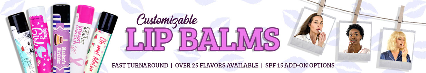 Custom Bulk Promotional Lip Balms - SPF and Flavor Options