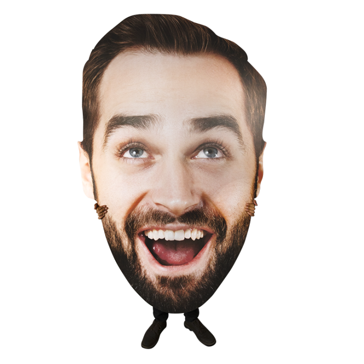 6 Ft Foam Giant Head Cutouts | Big Head Cutouts - FaceOnIt.Com