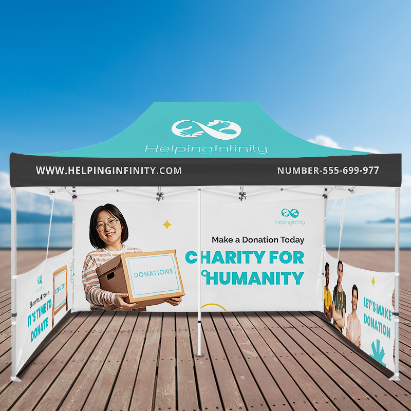 10ft X 20ft Full Color Pop Up Canopy Tents | Custom Tents