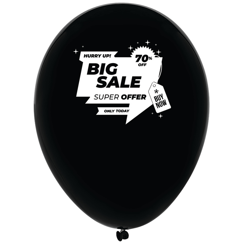 Custom Printed Event Balloons - Multiple Size and Color Options