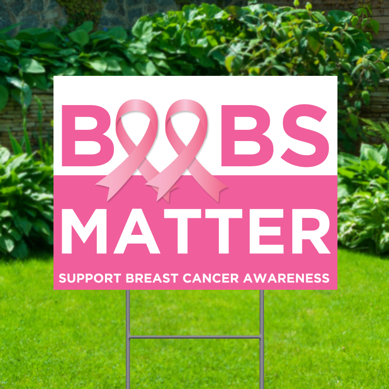 Breast Cancer Ribbons Matter Yard Signs | Breast Cancer Awareness Yard ...