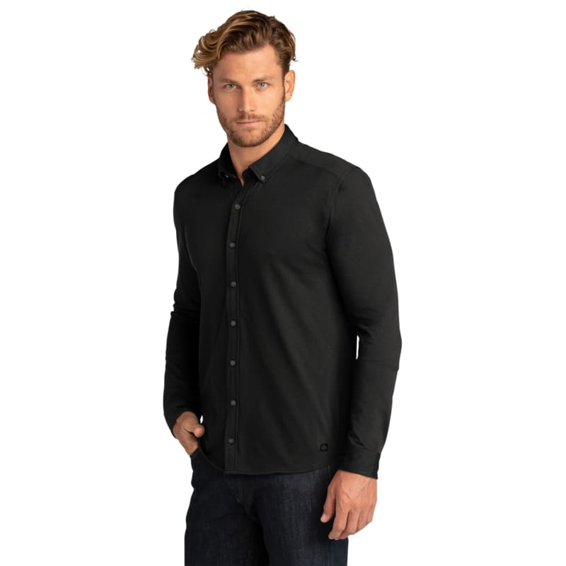 OGIO Code Stretch Long Sleeve Button-Up. | Hospitality - RushService.Com