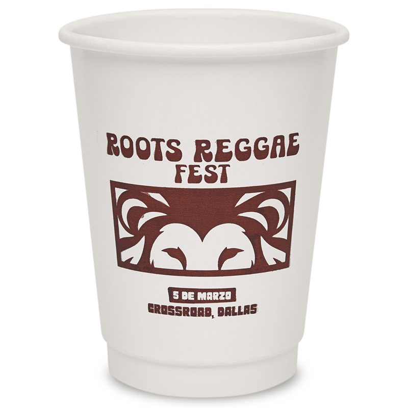 Custom 12 Oz. Double Wall Paper Hot Cups - RushService.Com