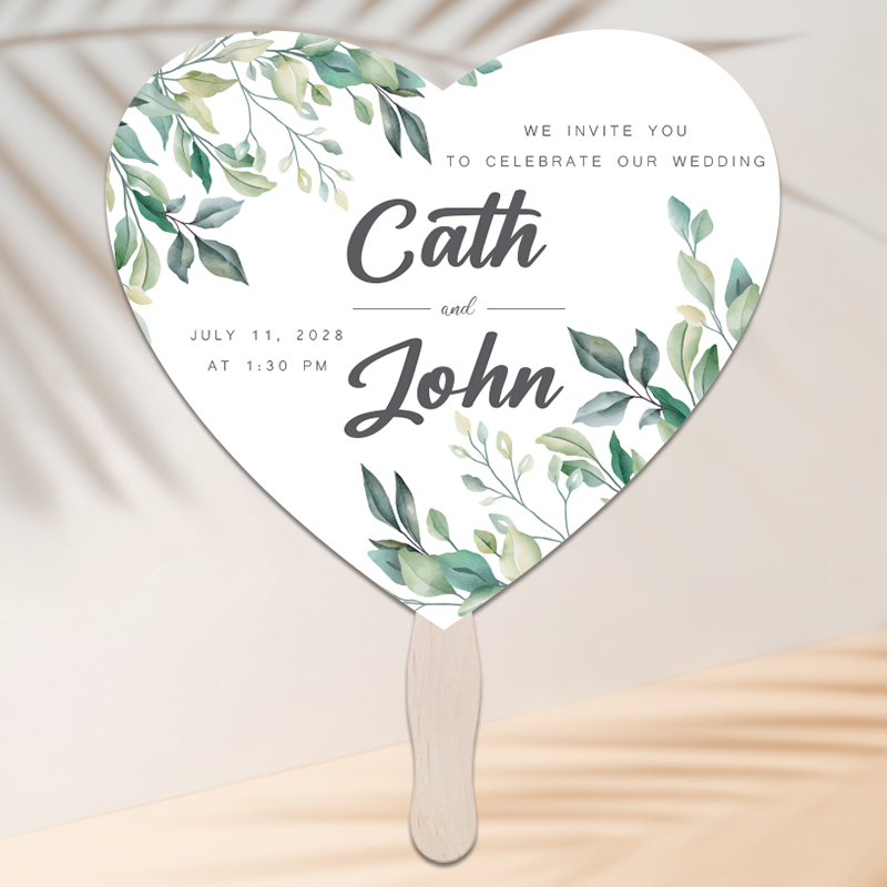 Custom Card Stock Hand Fans with Logo or Event Details