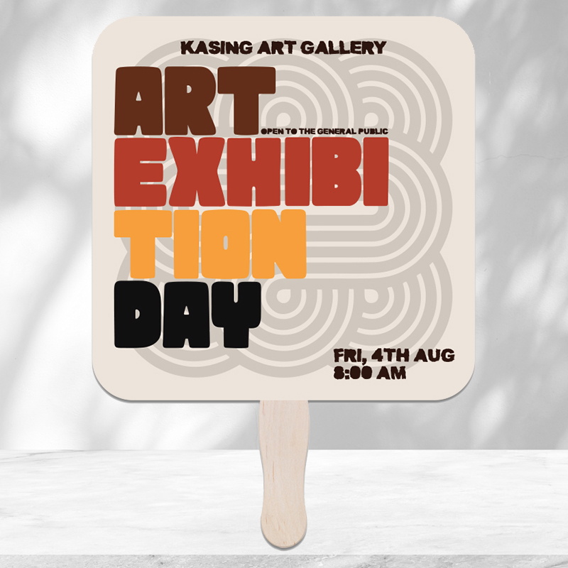 Rounded Square Hand Fans - Imprint.Com