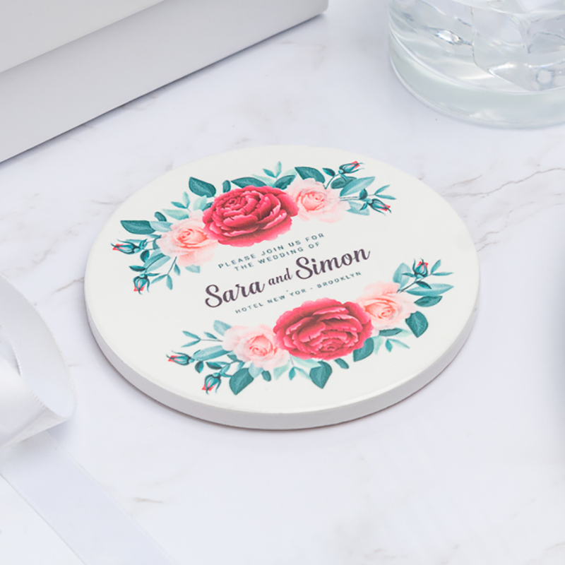 4 Inch Full Color Round Ceramic Coasters - Imprint.Com