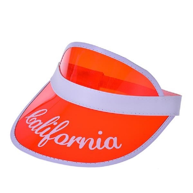 Clear Candy Colored Plastic Sun Visor - Imprint.Com