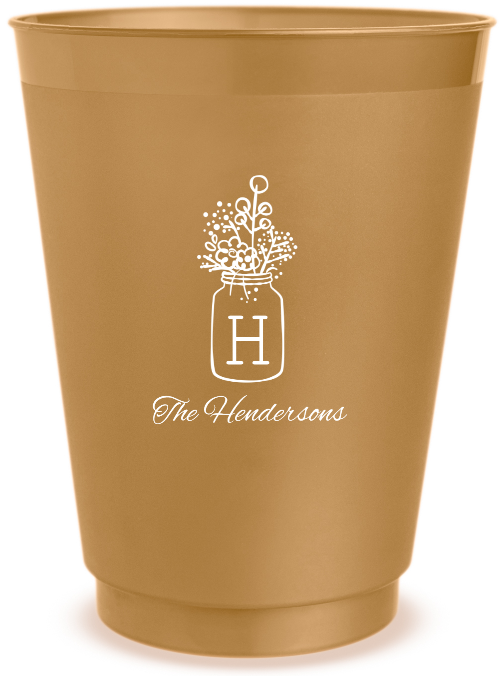 Custom Mason Jar Boho Wedding Frosted Stadium Cups | Custom - Imprint.Com