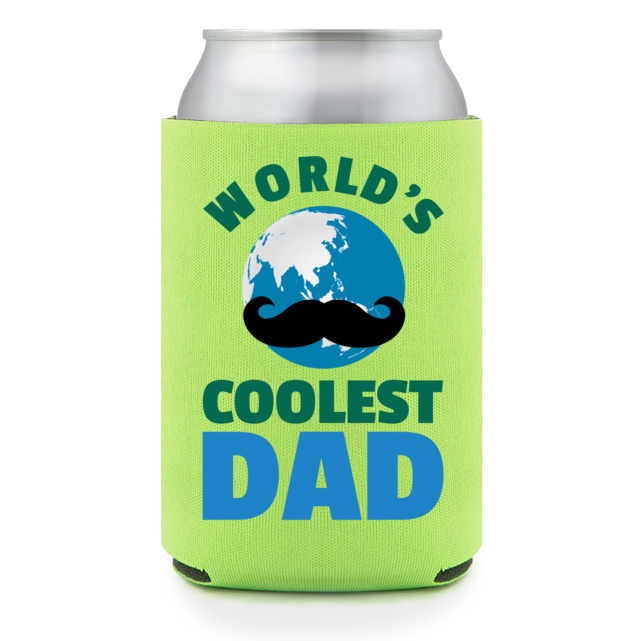 Full Color Foam Collapsible Can Coolers Happy Fathers Day World S ...