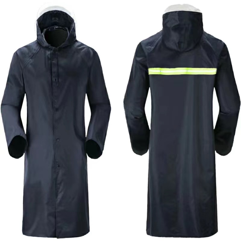 Long Hooded Safety Waterproof Raincoat Cape Jacket - Imprint.Com