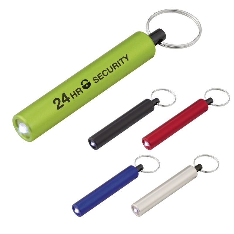 Mini Cylinder LED Flashlight Key Tag | Custom Branded Light - Imprint.Com