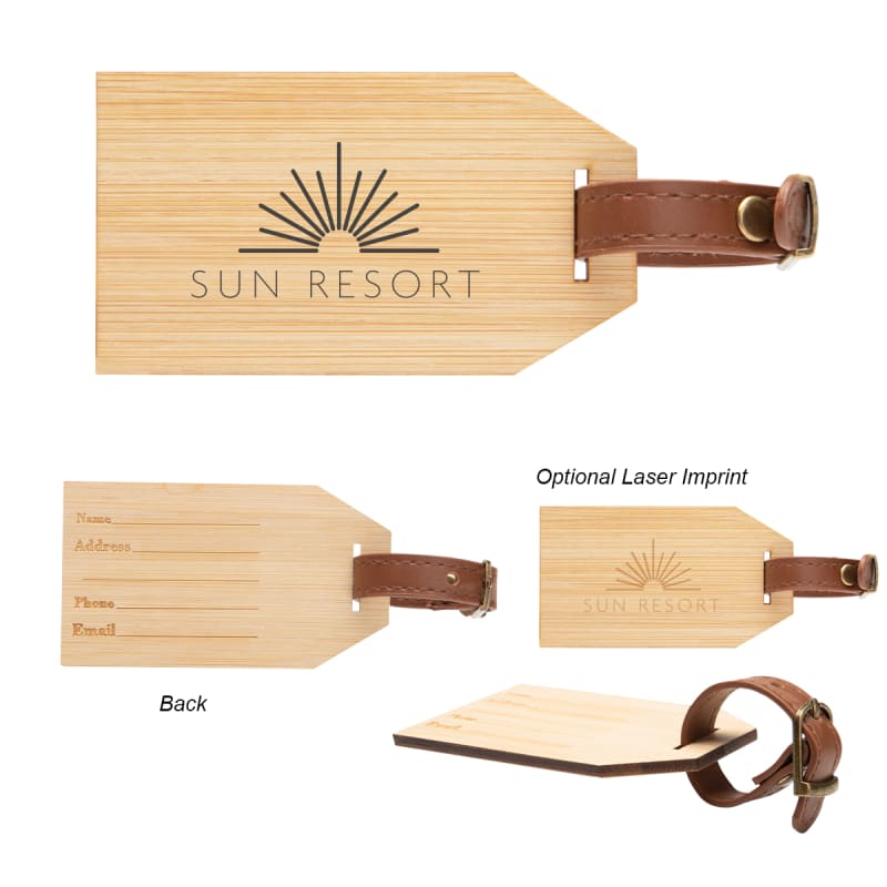 Outbound Bamboo Luggage Tag - Imprint.Com
