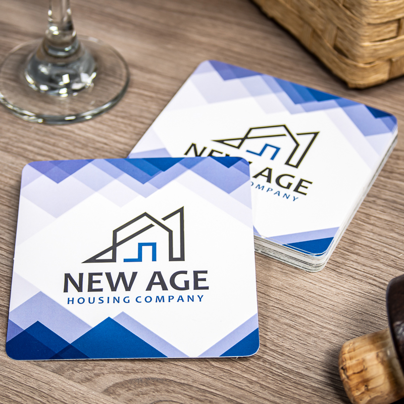Paper Coasters - 4" Square - Imprint.Com