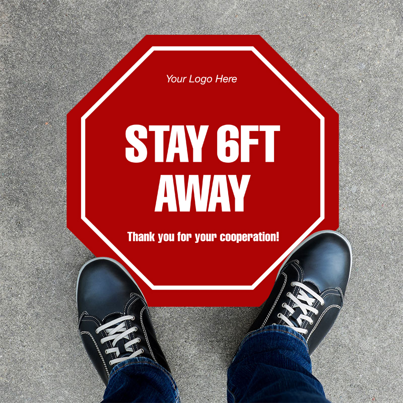 Removable Stop Sign Floor Decals - Imprint.Com