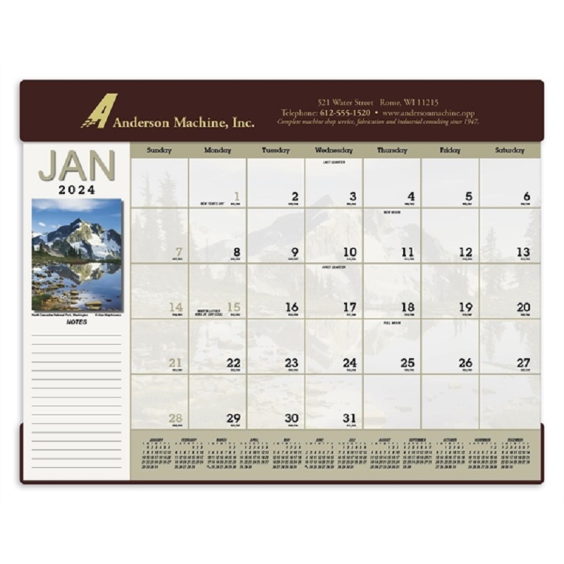 Scenic Desk Pad 2024 Calendar - Imprint.Com
