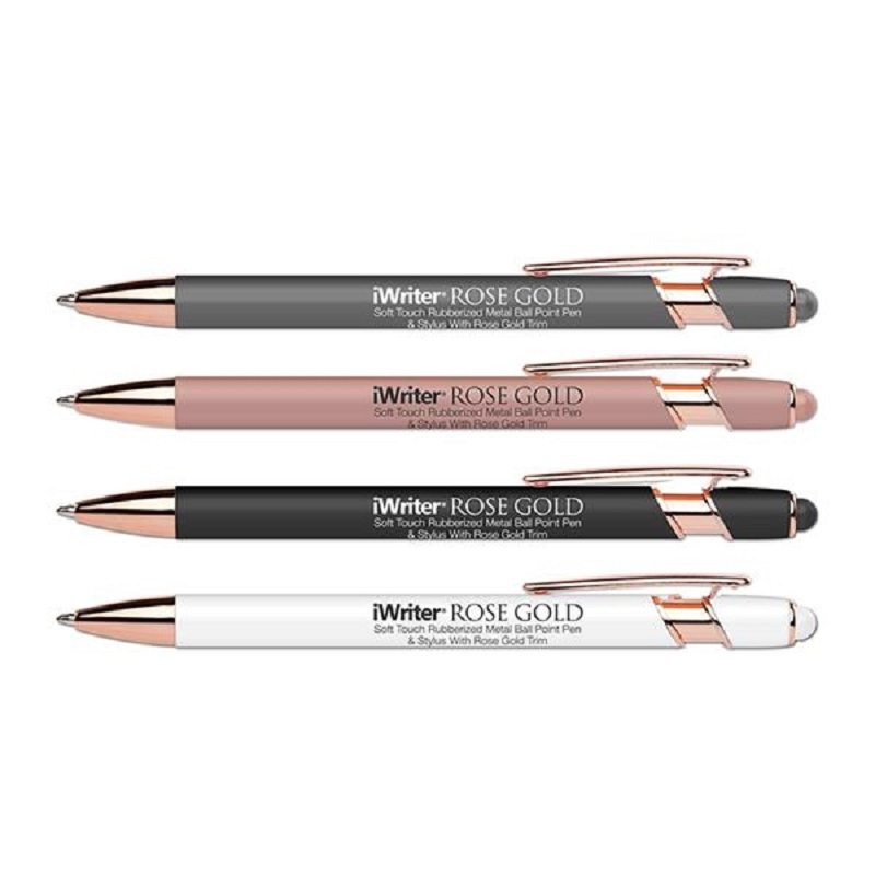 IWriter Rose Gold Stylus Metal Pen - Imprint.Com