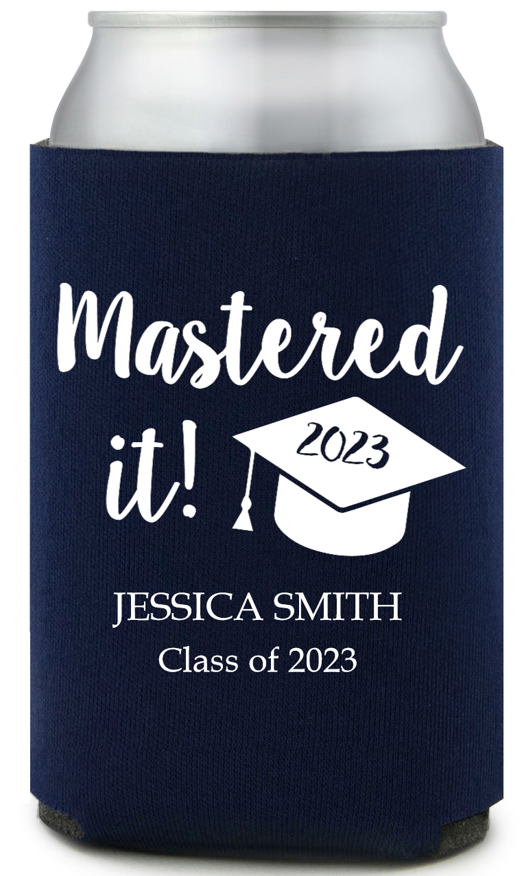 Personalized Mastered It Graduation Full Color Can Coolers - Imprint.Com