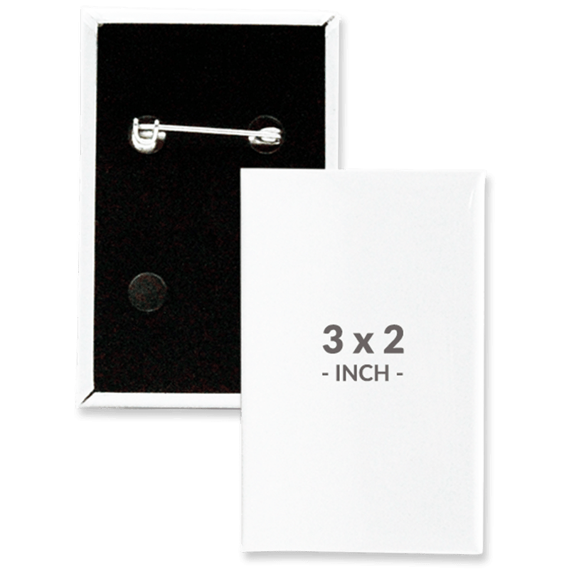 3 X 2 Inch Rectangle Custom Buttons | Custom Buttons