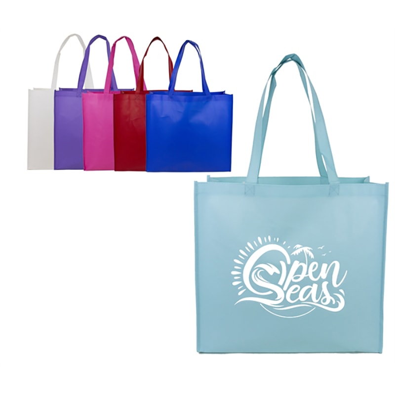 Custom Cosmo Large Matte Laminated Tote Bags | Trade Show Totes