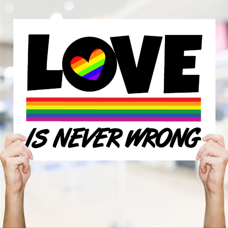 Custom LGBTQ Pride Hand Held Signs | LGBTQ