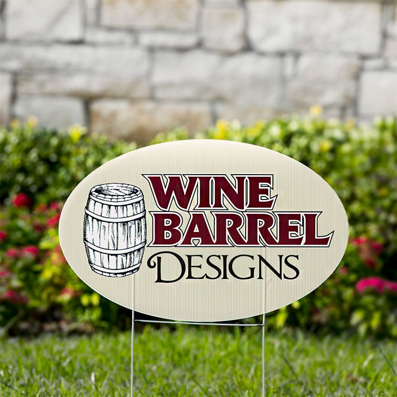 Oval Yard Signs | Custom Shaped Yard Signs