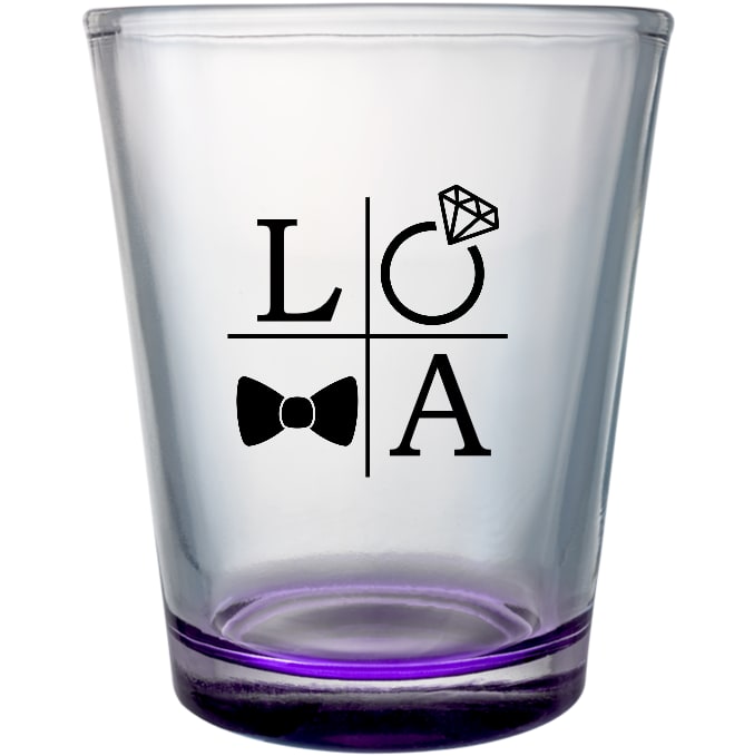 Custom Initials She Said Yes Engagement Clear Shot Glasses | Engagement ...