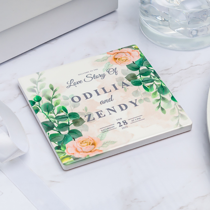 4 Inch Full Color Square Ceramic Coasters | Custom Event Decor