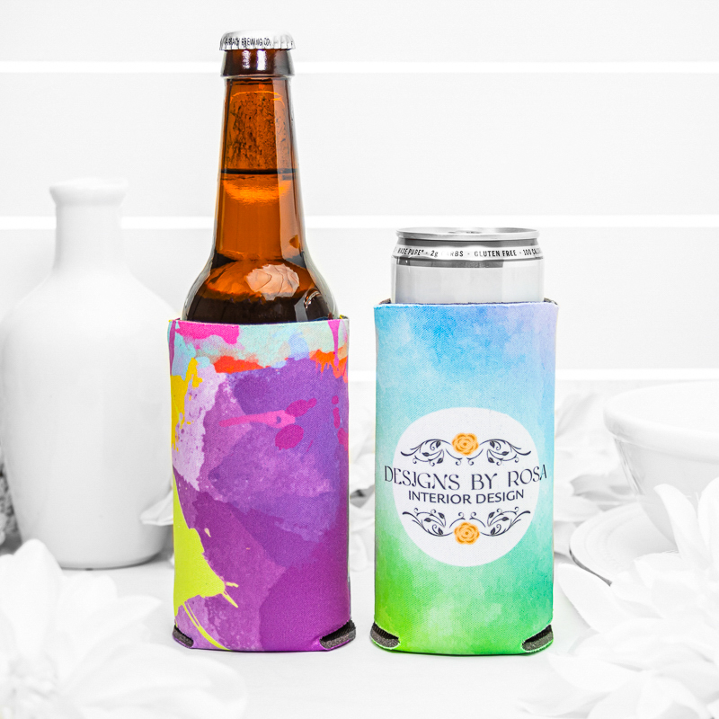 Full Color Collapsible SLIM Can Coolers | Drinkware