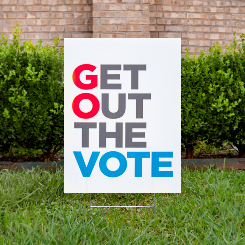 Custom 24" X 18" Vertical Yard Signs | Custom Yard Signs - RushService.Com