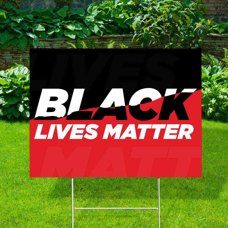 Black Lives Matter Red Yard Signs | Black Lives Matter Yard Signs
