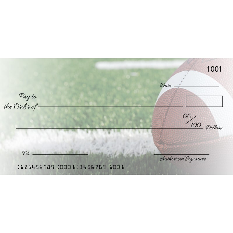 Custom Football Big Checks | Custom Themed Big Checks