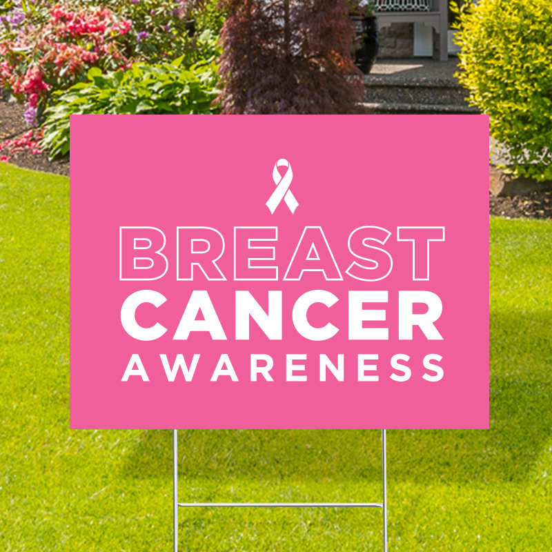 Breast Cancer Awareness Stock Yard Signs | Breast Cancer Awareness Yard ...